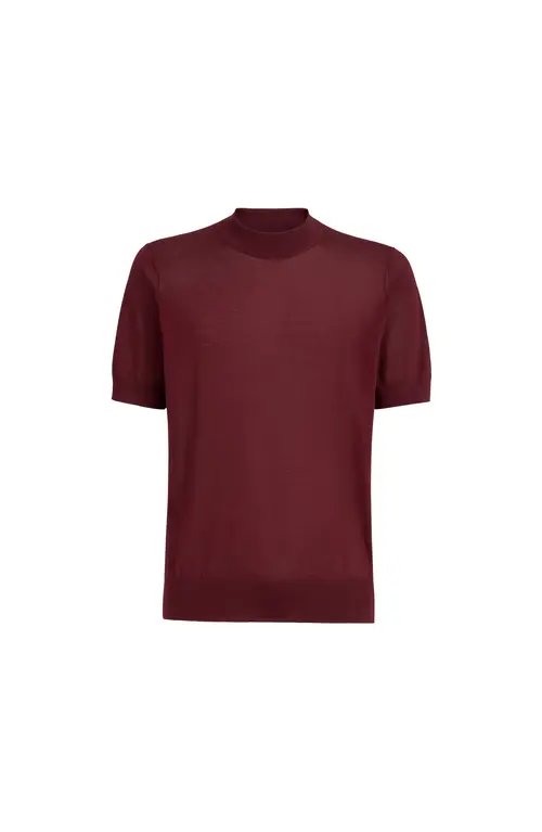 Brunello Cucinelli Silk Cotton Knit T-shirt - Amaranth
