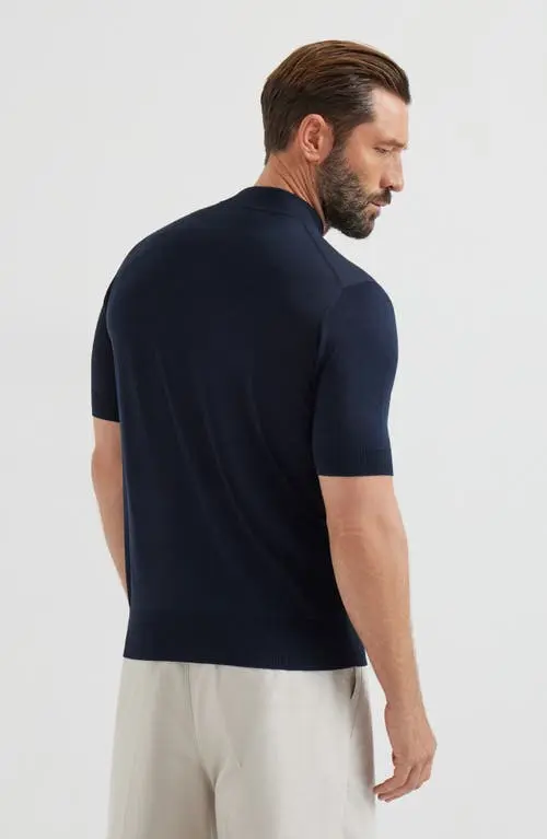 Brunello Cucinelli Knit T-shirt - Navy Blue