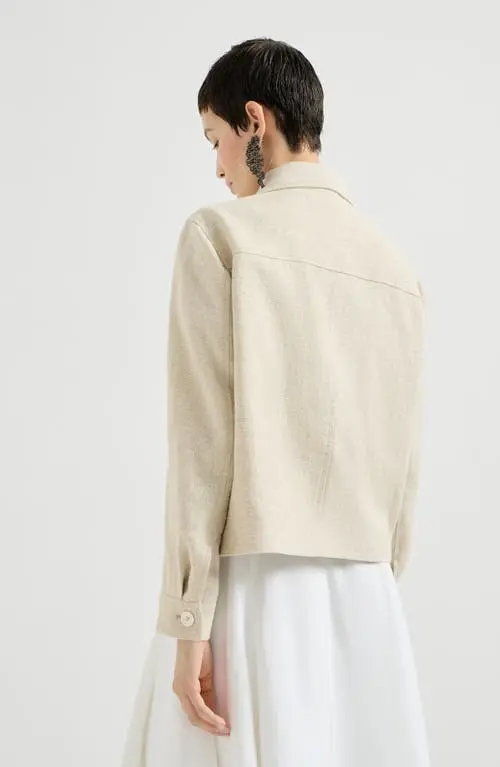 Brunello Cucinelli Crop Caban Jacket With Monili