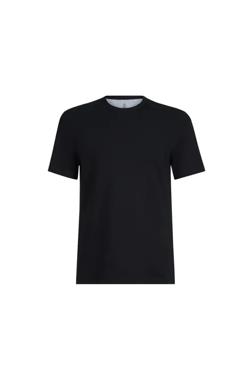 Brunello Cucinelli Ribbed Jersey T-shirt - Black