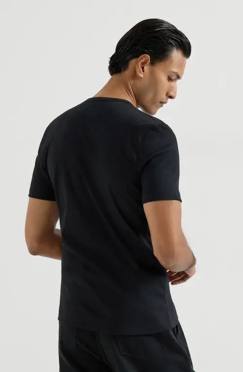 Brunello Cucinelli Ribbed Jersey T-shirt - Black
