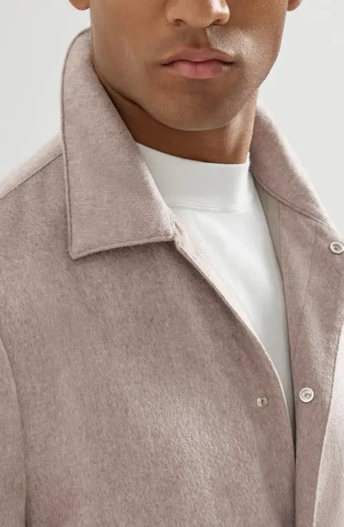 Brunello Cucinelli Cashmere Flannel Outerwear Jacket - Light Brown