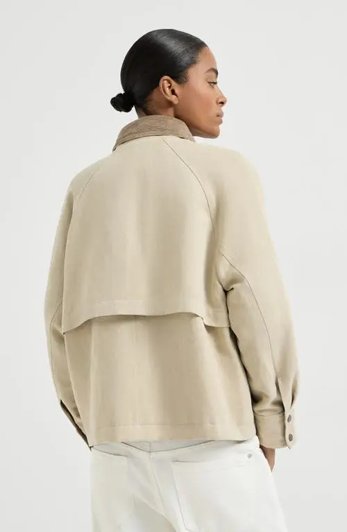 Brunello Cucinelli Canvas Outerwear Jacket - Beige