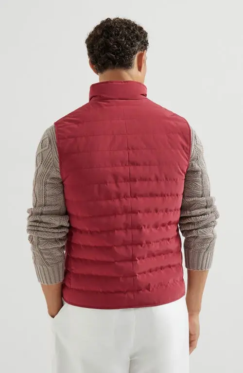 Brunello Cucinelli Nylon Down Vest - Cherry