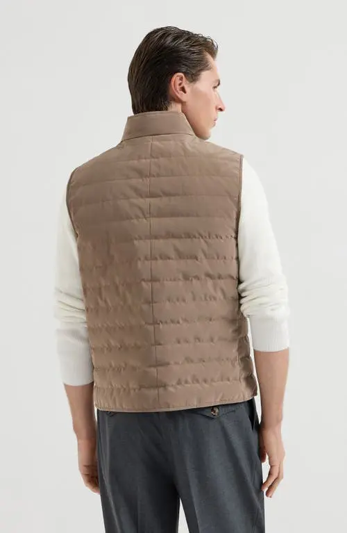 Brunello Cucinelli Nylon Down Vest - Hazelnut