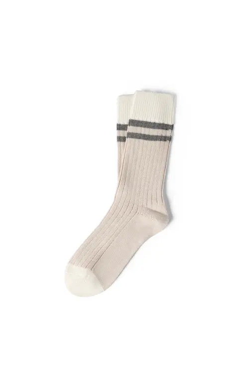 Brunello Cucinelli Striped Cotton Ankle Socks