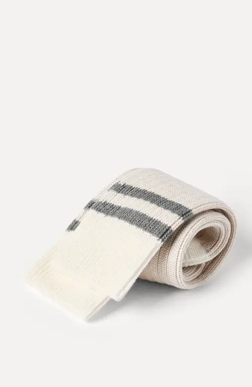 Brunello Cucinelli Striped Cotton Ankle Socks
