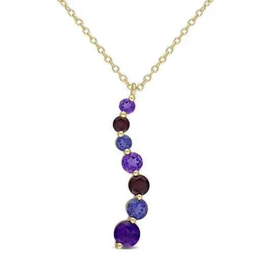 JULIANNA B. Multi-gemstone Graduated Drop Necklace - Multi-gemstones