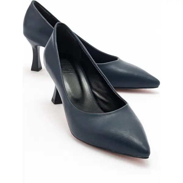 PROLOGUE SHOES Pedra Pointed Toe Pump - Navy
