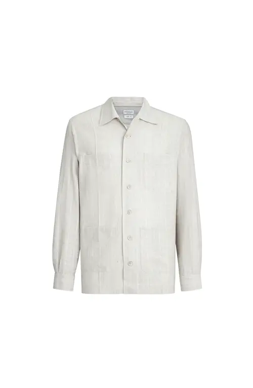 Brunello Cucinelli Cotton And Linen Guayabera