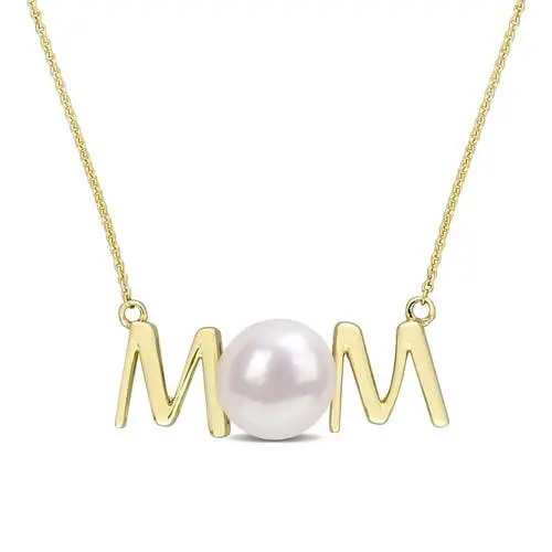 JULIANNA B. 10k Yellow Gold Cultured Pearl Necklace - Mom