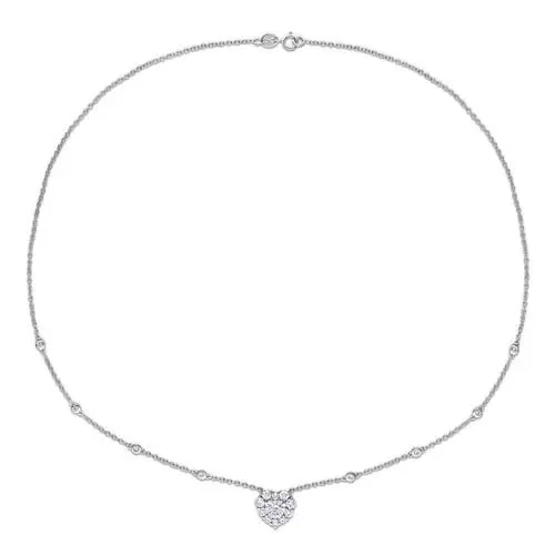 JULIANNA B. Moissanite Heart Halo Necklace