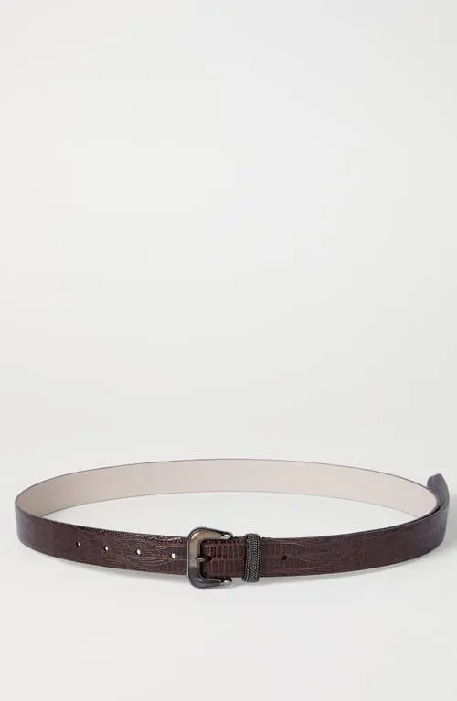 Brunello Cucinelli Calfskin Leather Belt - Rust Brown