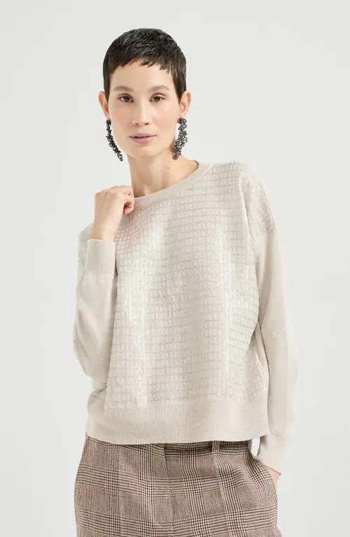 Brunello Cucinelli Embroidered Sweater - Beige