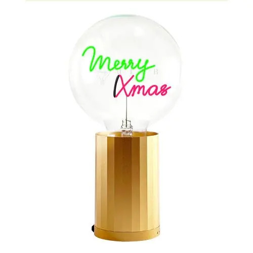 MITB Merry Xmas Portable Table Lamp - Gold