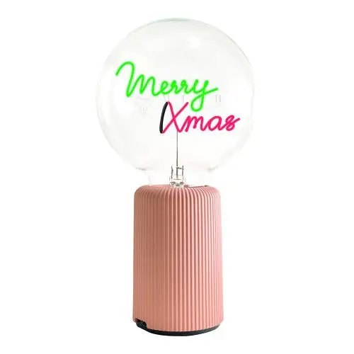 MITB Merry Xmas Portable Table Lamp - Pink