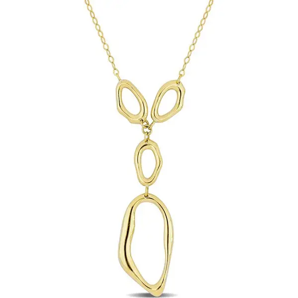 JULIANNA B. 10k Abstract Shape Lariat Necklace - 10k Yellow Gold