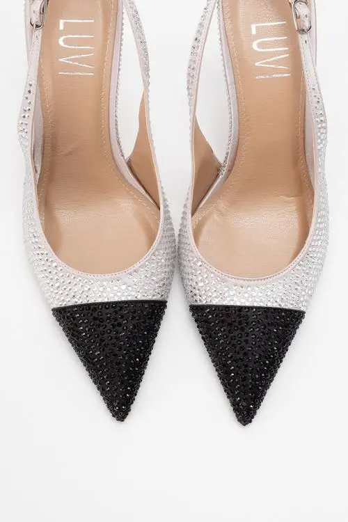 PROLOGUE SHOES London Embellished Pointed Toe Pump