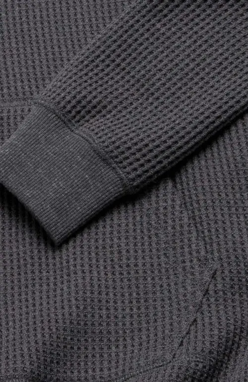 SURFSIDE SUPPLY CO. Ivan Waffle Thermal Hoodie - Charcoal Heather