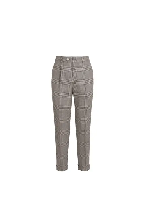 Brunello Cucinelli Prince Of Wales Trousers - Brown