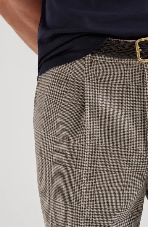 Brunello Cucinelli Prince Of Wales Trousers - Brown