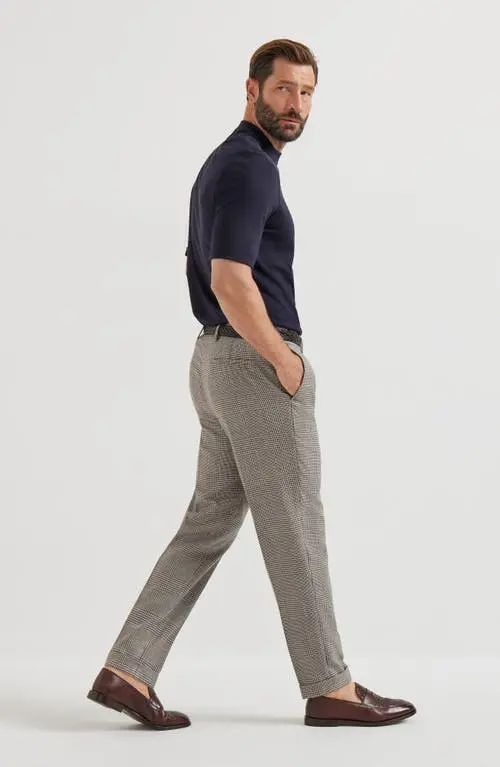 Brunello Cucinelli Prince Of Wales Trousers - Brown