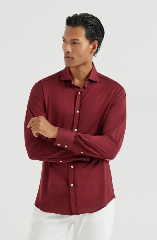 Brunello Cucinelli Spread Collar Shirt