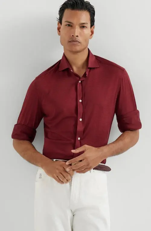 Brunello Cucinelli Spread Collar Shirt