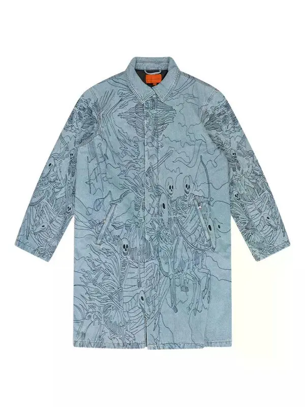 WHO DECIDES WAR Four Horsemen Printed Trench Coat