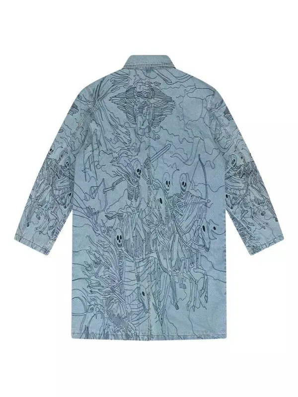 WHO DECIDES WAR Four Horsemen Printed Trench Coat
