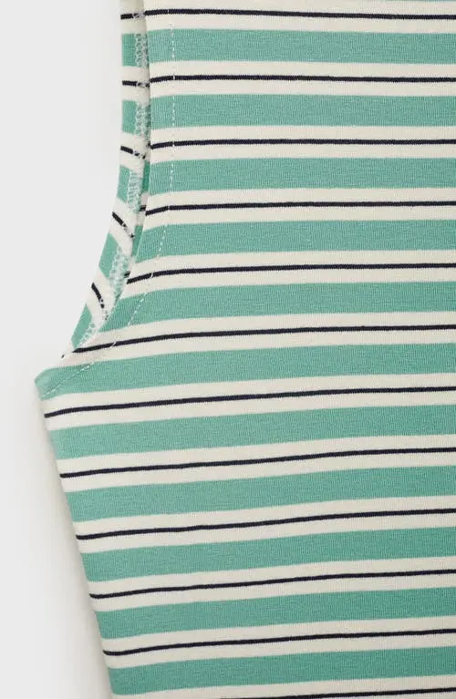 Mango Stripe Boat Neck Tank Top
