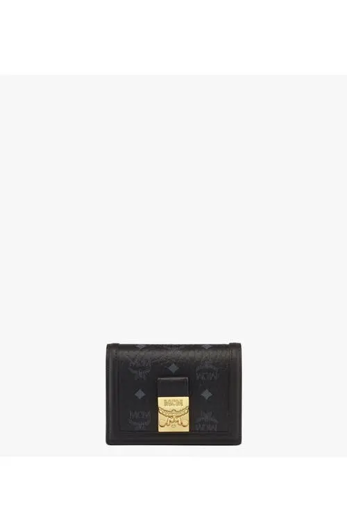 Mcm Tracy Wallet In Visetos - Black