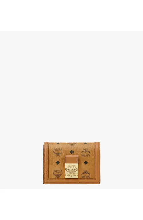 Mcm Tracy Wallet In Visetos - Cognac