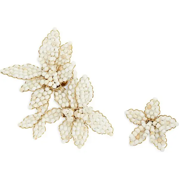 Isabel Marant Étoile Beaded Mismatched Earrings - Ecru