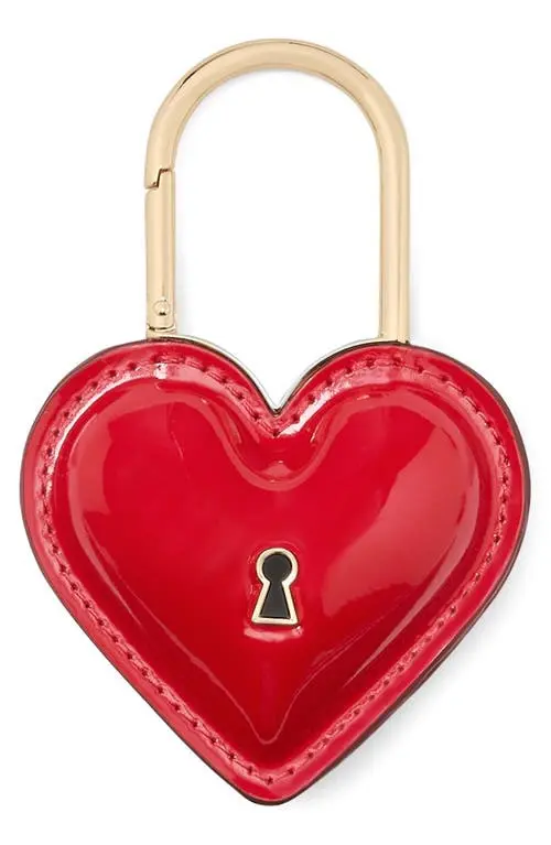 Kate Spade New York Key To My Heart Patent Leather Bag Charm - Cherry Rouge