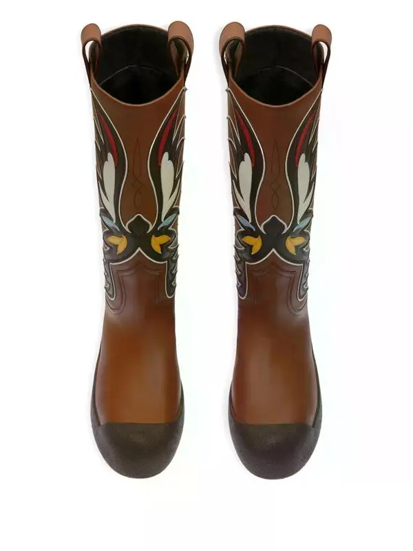 Bally Chambery Leather Eagle-motif Boots