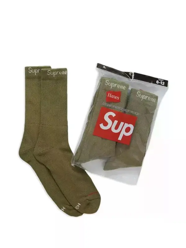 Supreme Logo-embroidered Socks