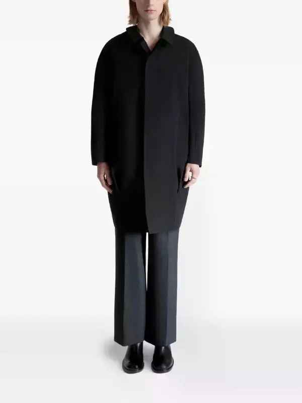 Bally Pleated Shirt-collar Coat