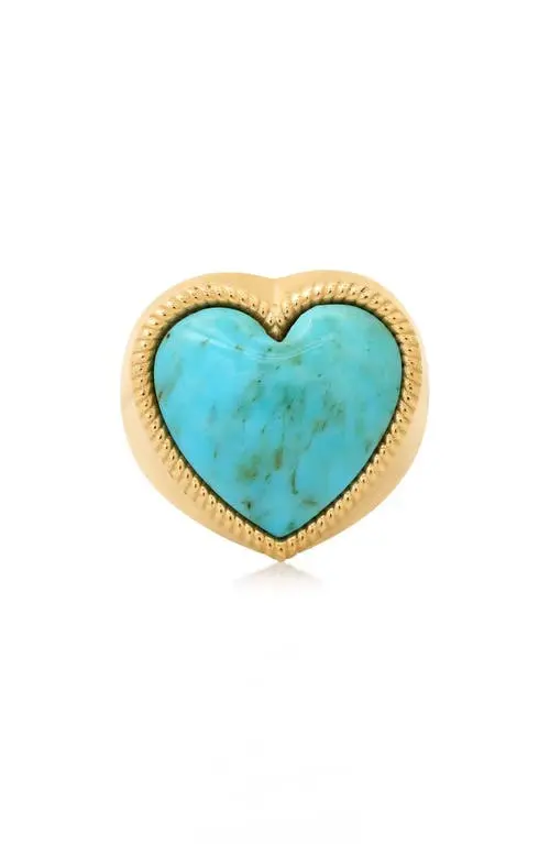 Established Stone Heart Ring - Turquoise