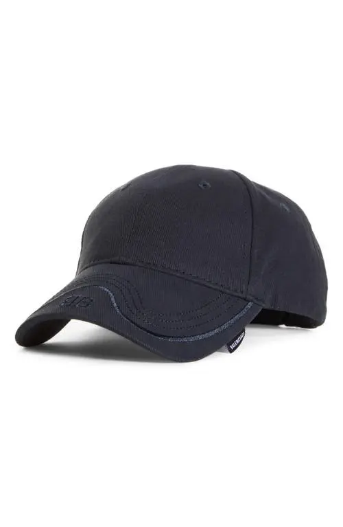 Balenciaga Bb Logo Wave Stitch Baseball Cap - Navy