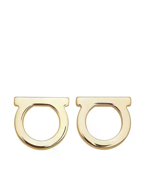 FERRAGAMO Gancini Stud Earrings - Gold