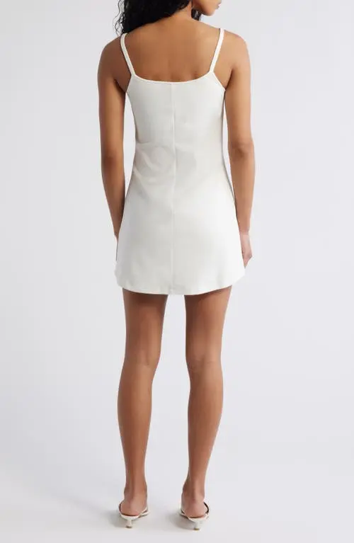 ARTLESS FOREVER Spaghetti Strap Slip Minidress - White