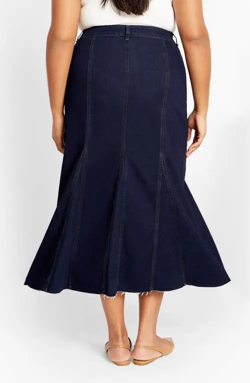 City Chic Laylo Denim Midi Skirt