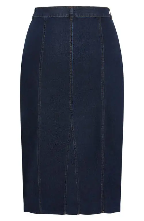 City Chic Laylo Denim Midi Skirt