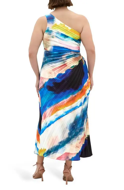 City Chic Aliza Print Cutout One-shoulder Maxi Dress - Facet