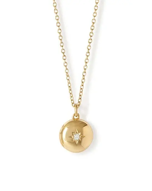Astley Clarke Biography Mini Locket Necklace - Gold
