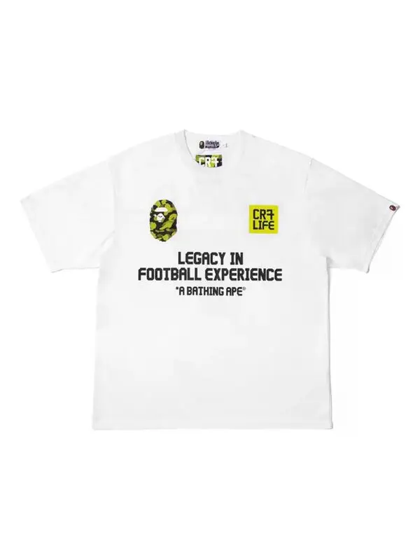 A BATHING APE® X Cr7life Ronaldo 7 T-shirt - White