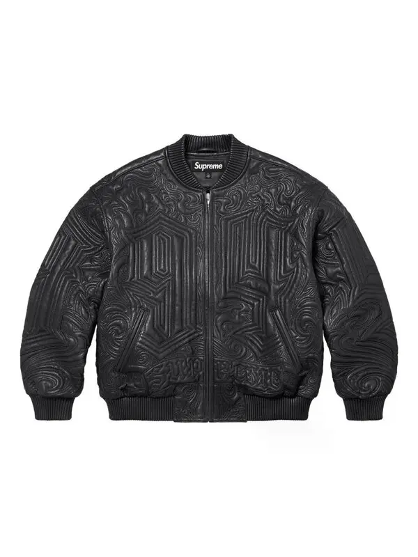 Supreme Embroidered Leather Jacket