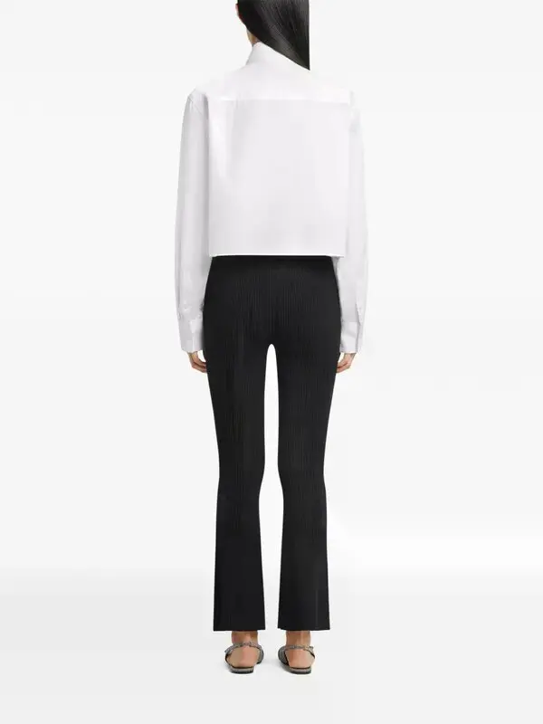 COURREGES Ribbed Button Capri Pants
