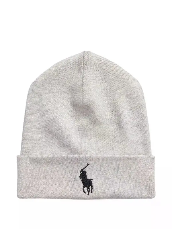 Ralph Lauren Logo-detail Beanie - Grey